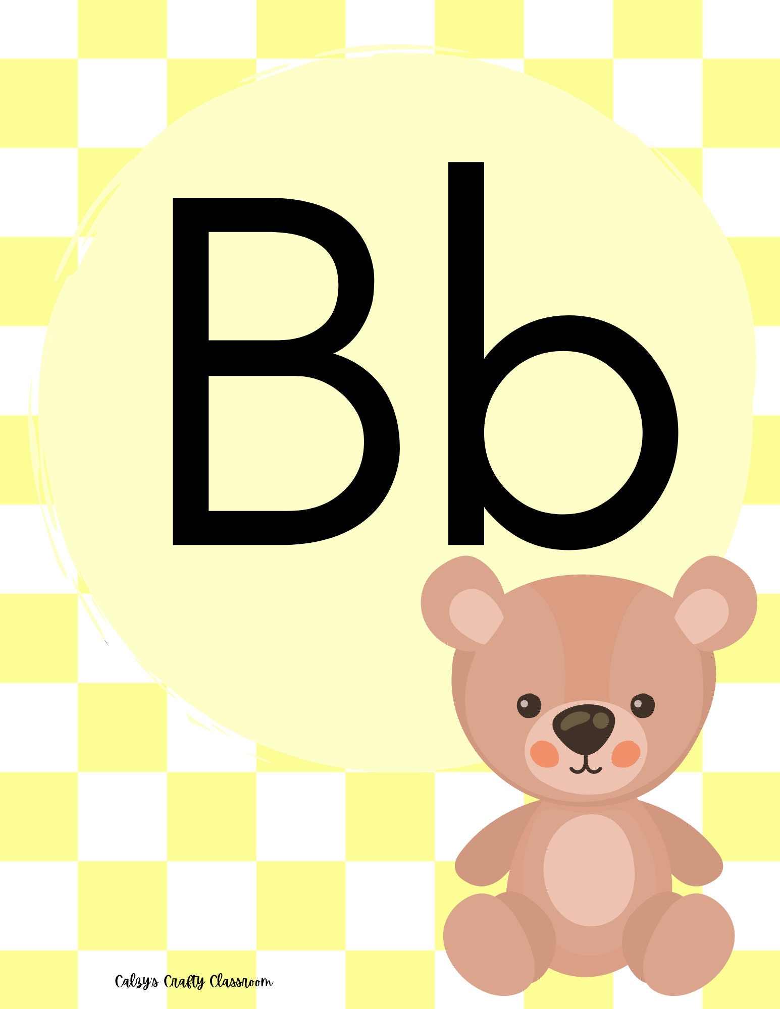 Pastel Checkered Alphabet Posters - Etsy