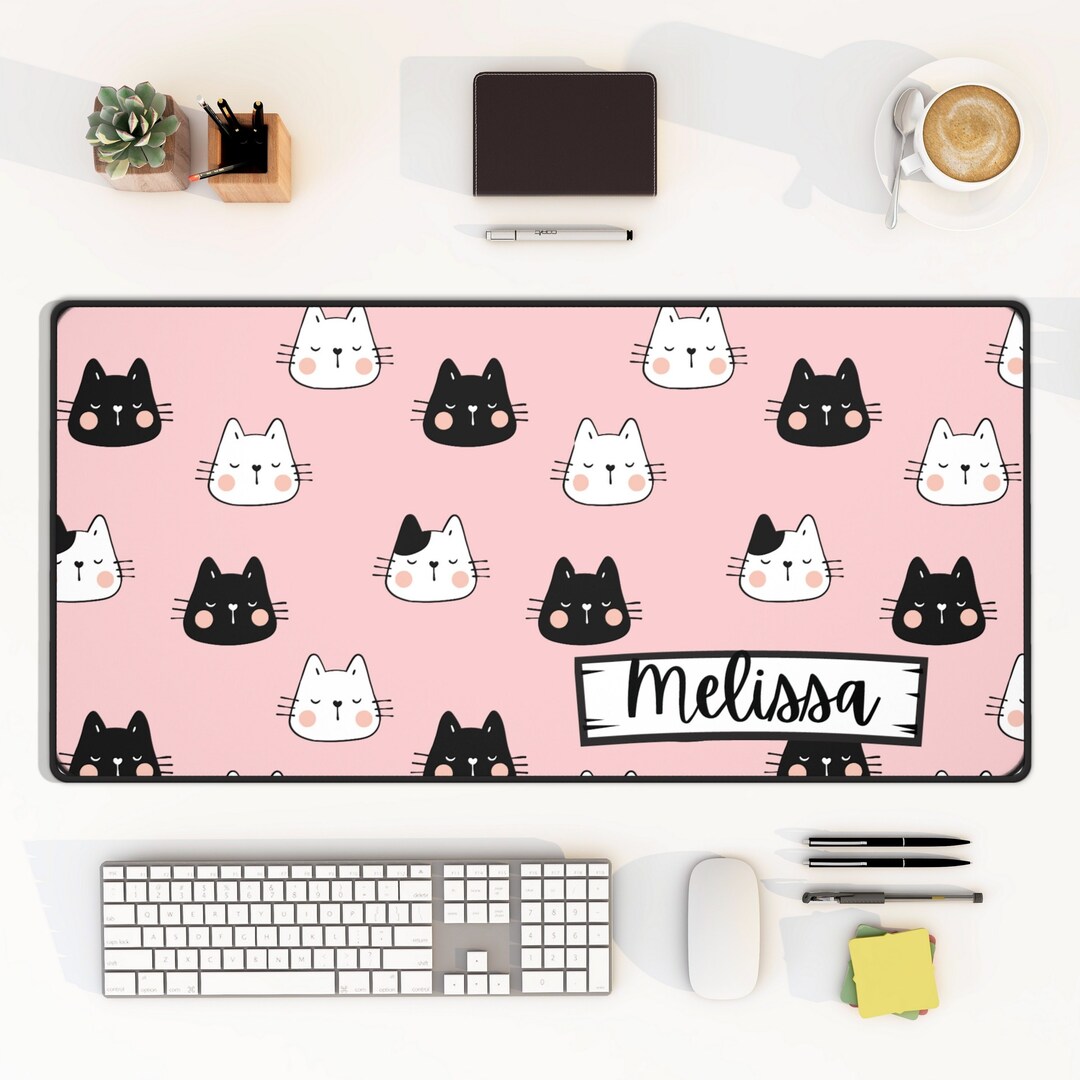 Cat Desk Mat,desk Mat Aesthetic,cute Desk Mat,home Office,home Office ...