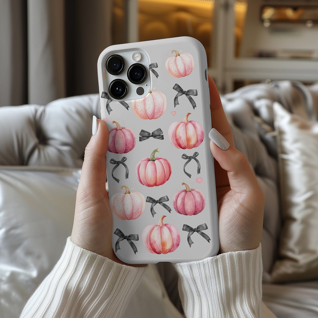 Coquette Pumpkin Phone Case, Autumn Phone Case Halloween Cover Fit for ...