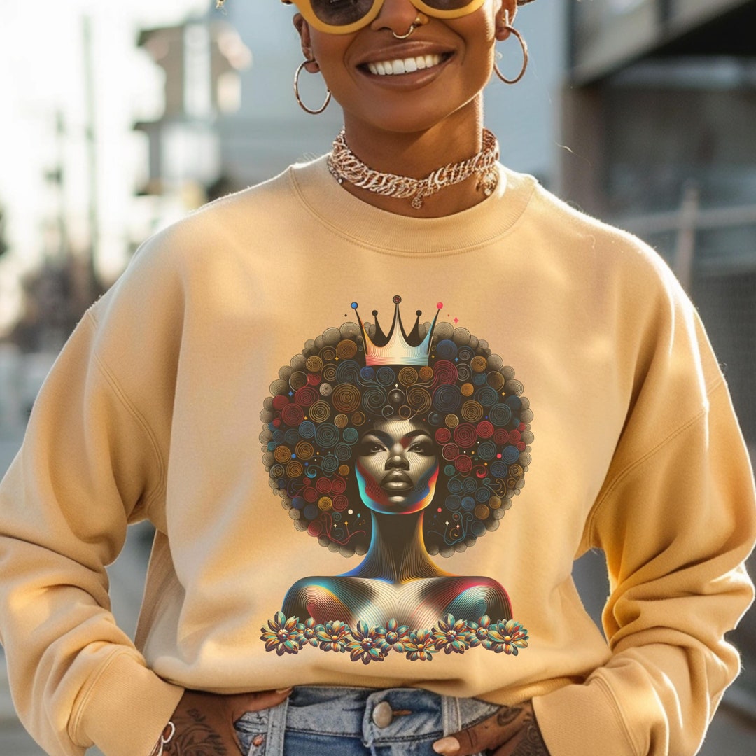 Melanated Black Girl Magic Sweatshirt: Afro Queen Feminist Gift - Etsy