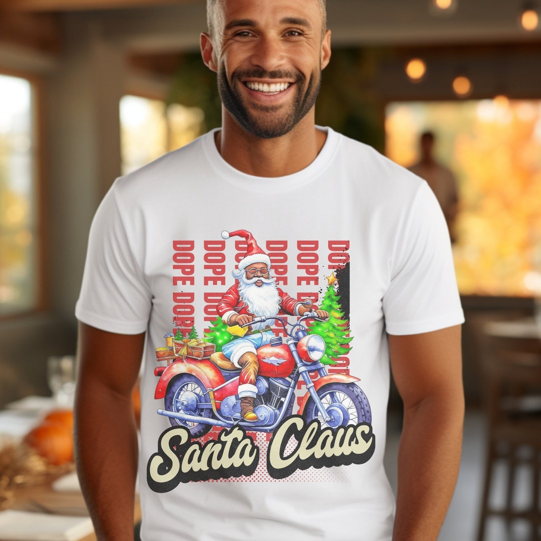 Black Santa Claus Shirt African American Christmas Tee Black - Etsy