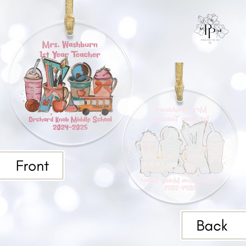 Personalized First Year Teacher Ornament: Custom School Gift - Etsy