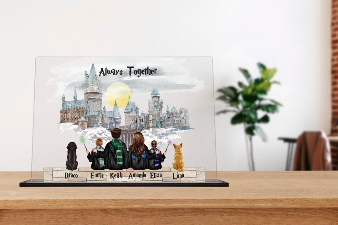 Personalized Wizard School Portrait Gift for Family or Friends / Custom ...