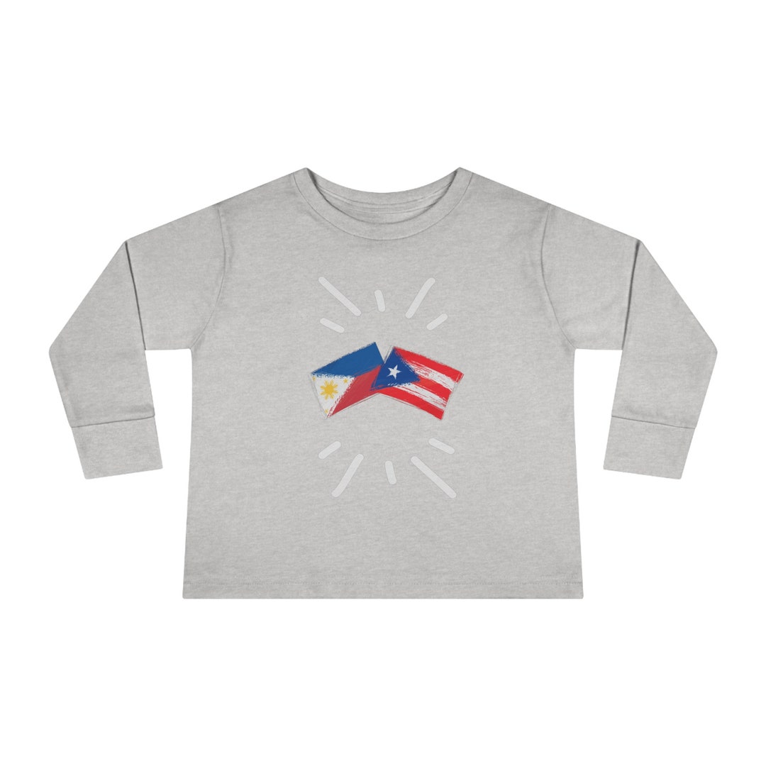 Philippines & Puerto Rico Long Sleeve Toddler Tee I Camiseta Manga ...
