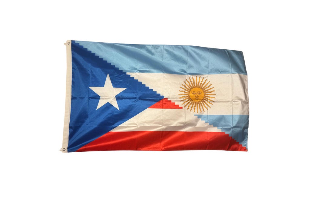 Argentina and Puerto Rico Flag - Bandera De Argentina Y Puerto Rico - Etsy