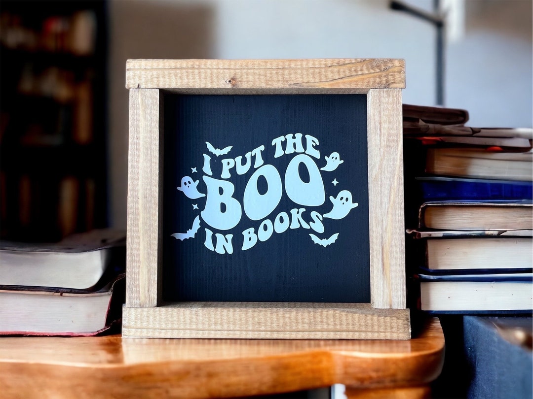 Small Halloween Sign Halloween Book Sign Spooky Book Club - Etsy
