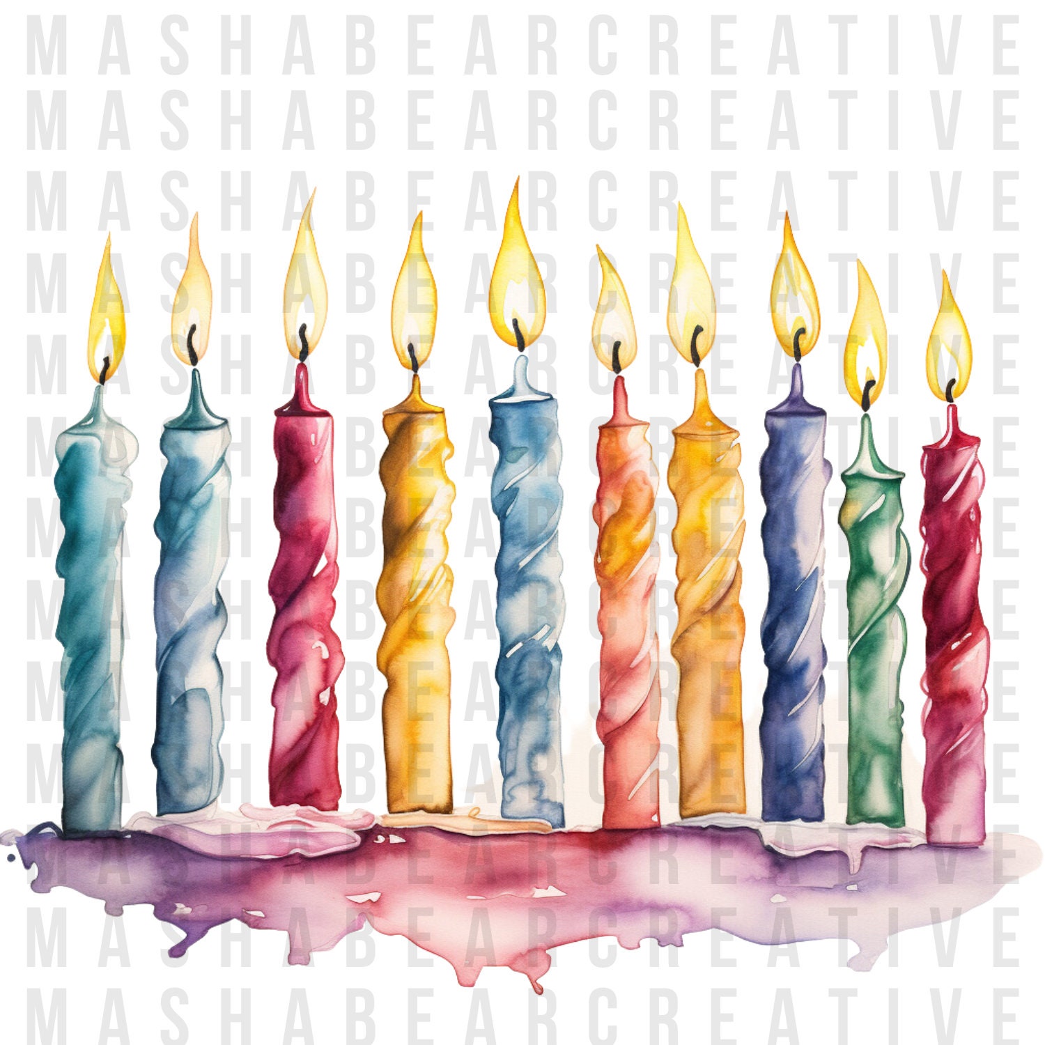 50 Watercolor Happy Birthday Collection Perfect for Birthday - Etsy