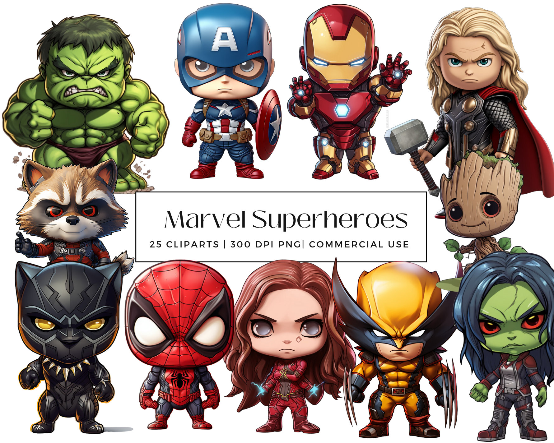 25 Superheroes Clipart Collection Perfect for Party - Etsy Australia