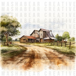 55 Watercolor Farms Collection, Perfect for Birthday Cards, Invitations ...