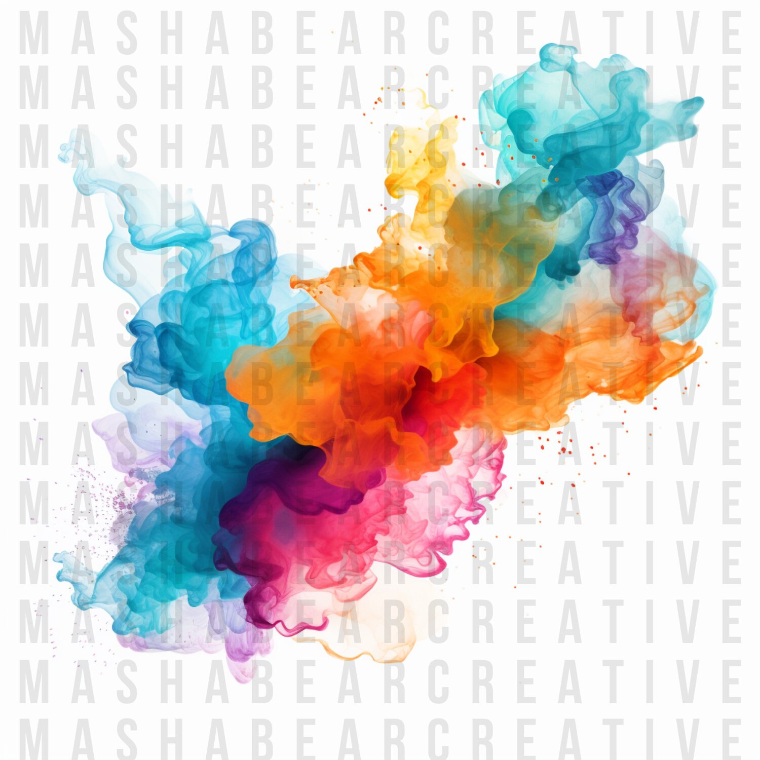 100 Watercolor Splashes Collection, Perfect for Cards, Invitations ...