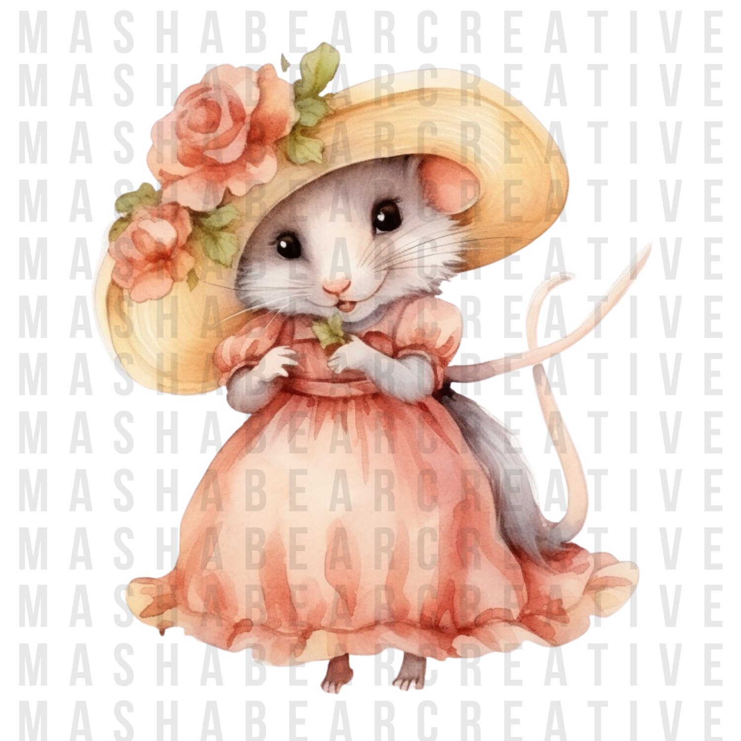 21 Watercolour Southern Belles Mice Collection, Perfect for Scrapbooks ...
