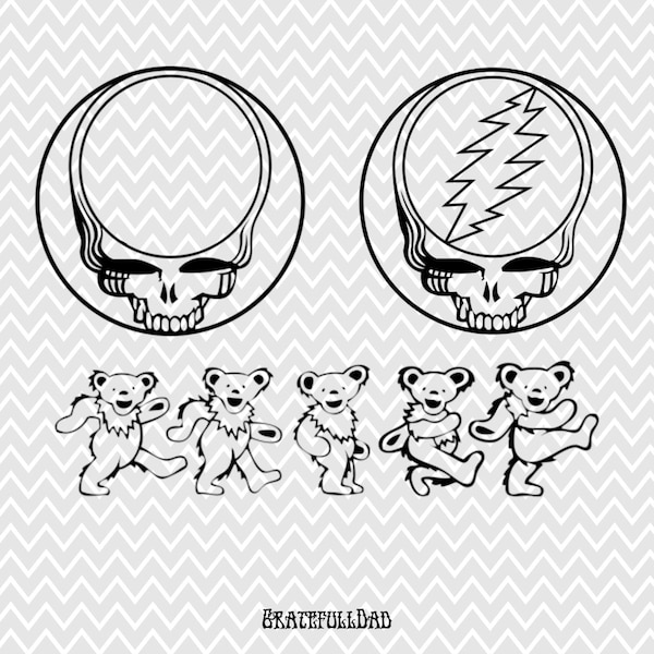 Grateful Dead Svg - Etsy