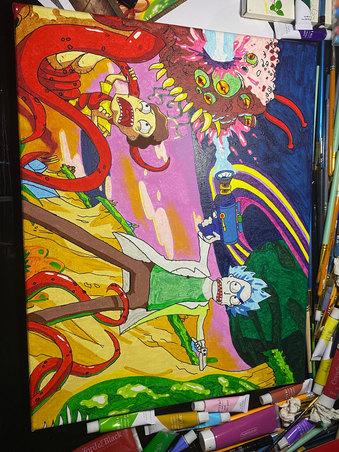 Rick and Morty Painting - Etsy