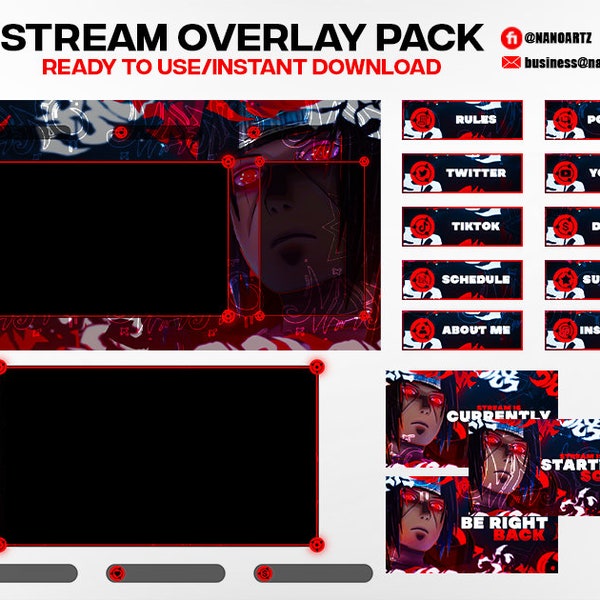 Naruto Twitch Overlay - Etsy