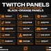 Black-orange Panels Pack (x15) / Premium Stream Package / HD Quality ...