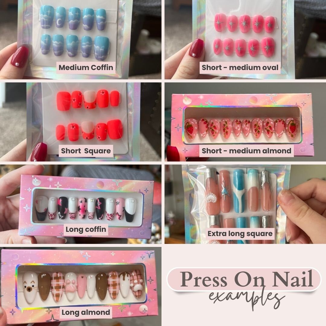 Custom Ocean Themed Press on Nails, Beach Nails, Detailed Nails, Summer ...