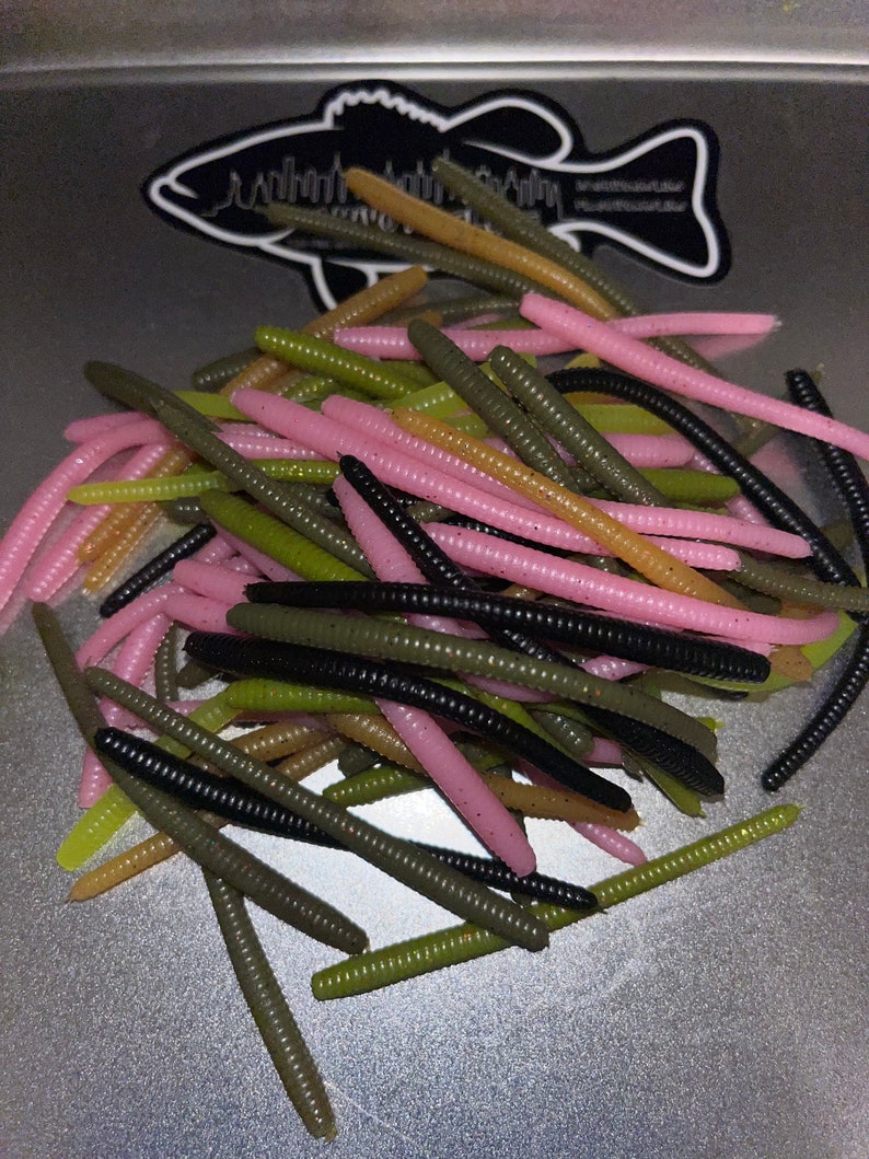 3'' Trout Worms assorted Colors - Etsy