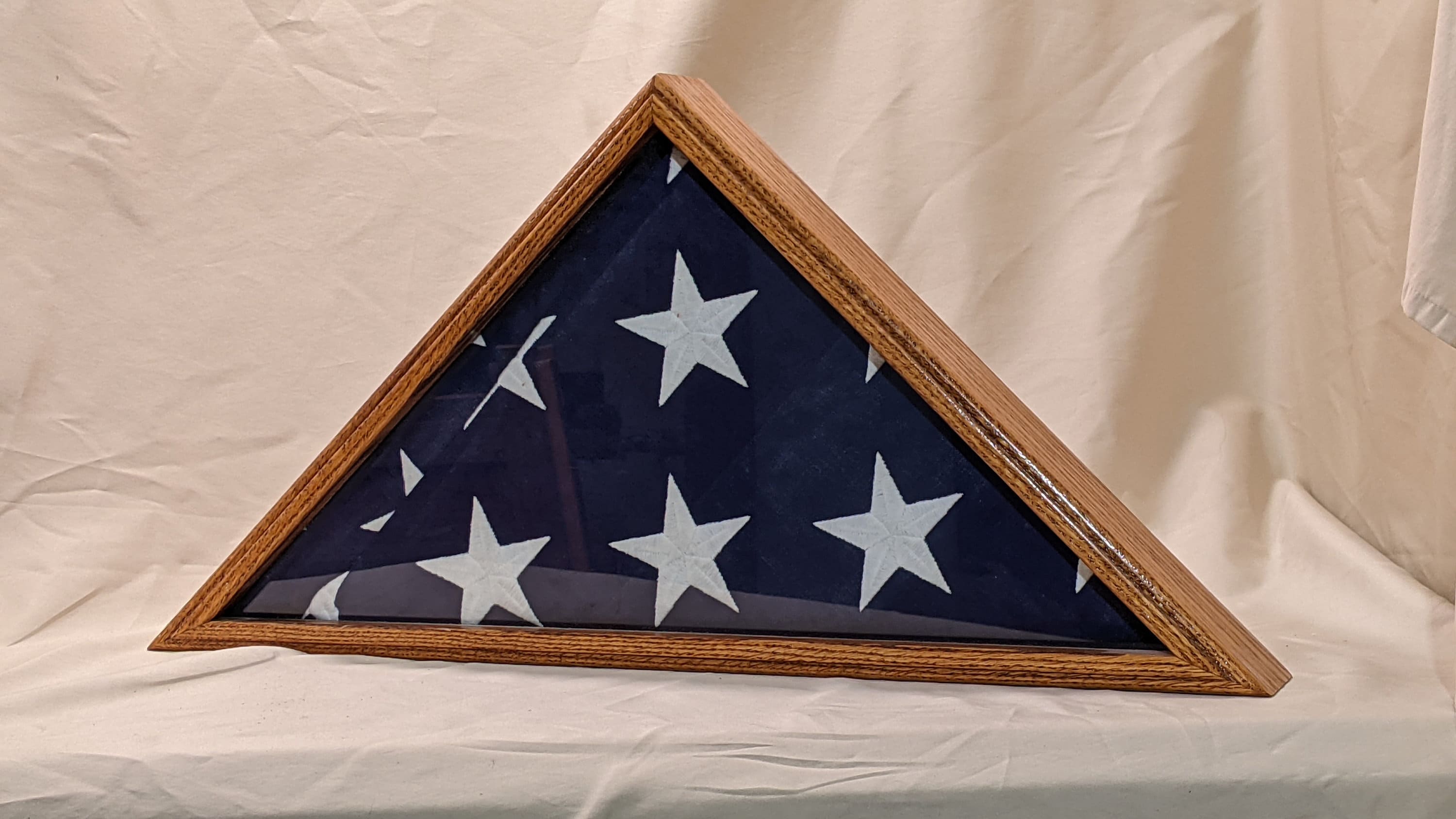 American Flag Display Case-oak - Etsy