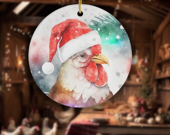 Yellow Chicken Ceramic Ornament Animal Pottery Red Dots Eco - Etsy