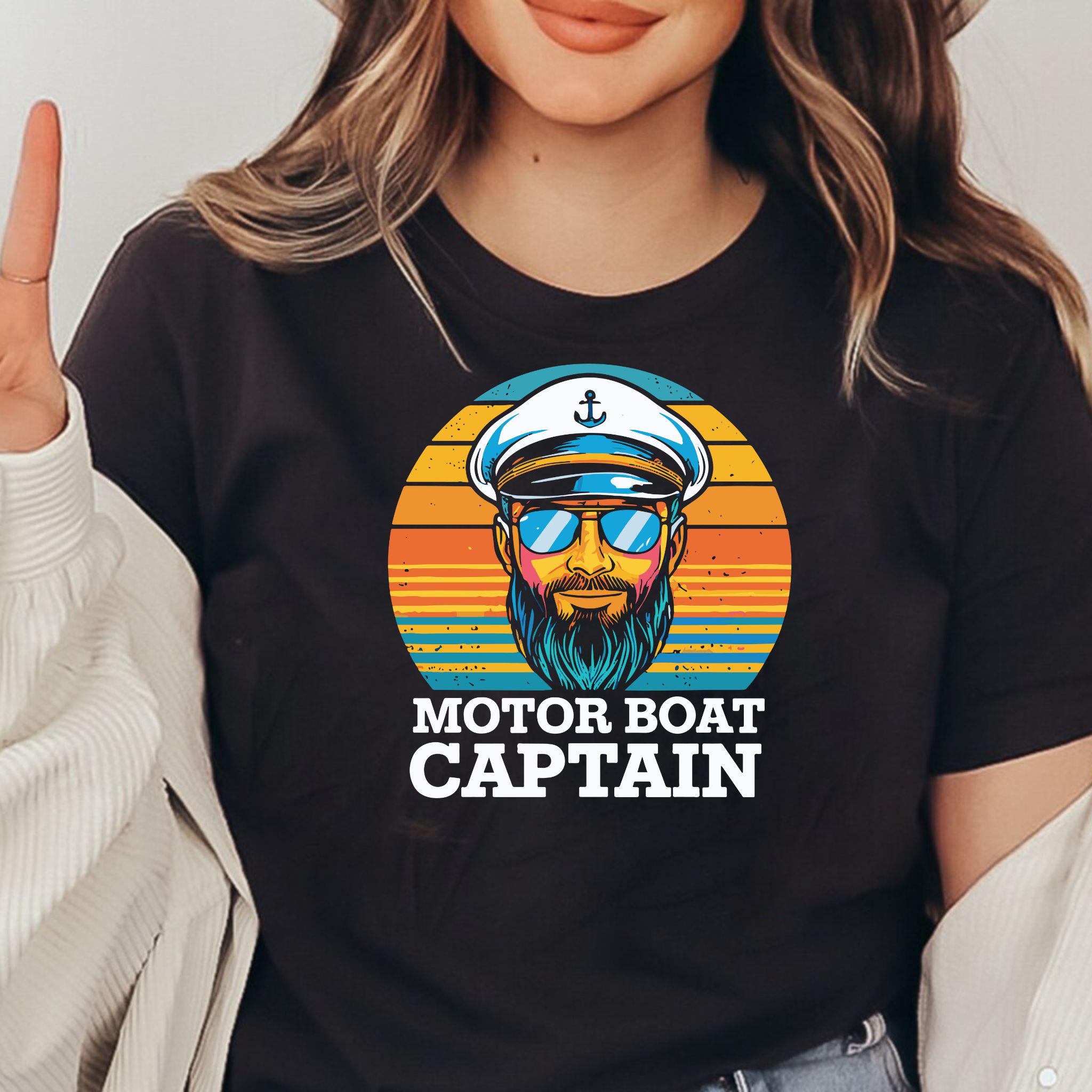 Motor Boat Captain PNG Digital Download | Vintage Captain With Beard ...
