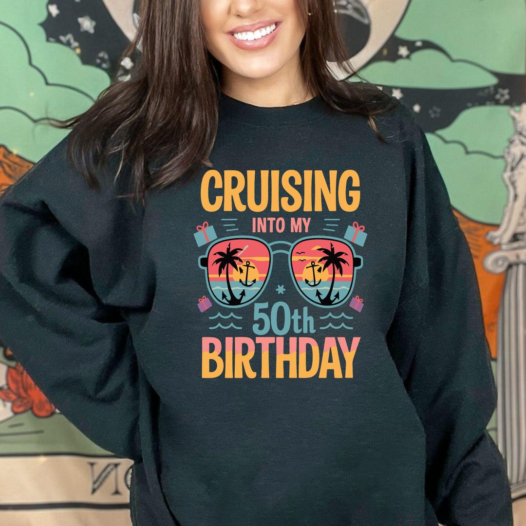 Cruising Into My 50th Birthday PNG Digital Download | Fun Retro ...