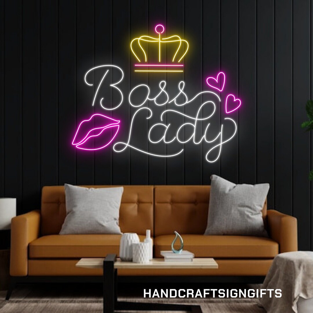 Boss Lady Neon Sign Queen Boss Lady Led Sign Women Office - Etsy