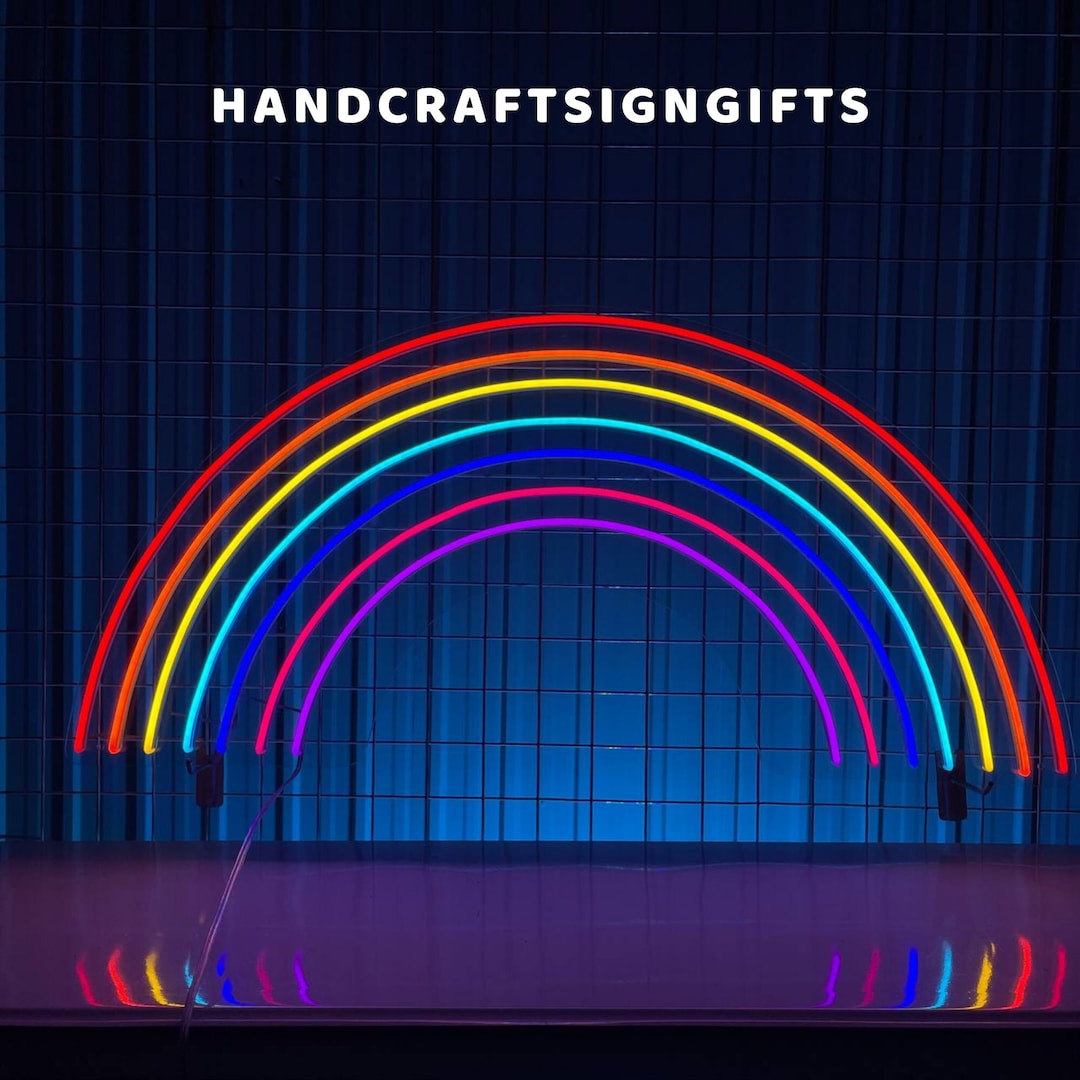 Rainbow Neon Sign Rainbow Wall Decor Neon Sign Bedroom for - Etsy