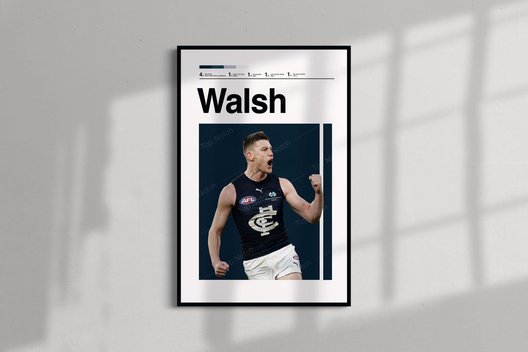 Walsh - Sam Walsh - Minimal Print - A1, A3, A4 Sizing - Digital ...