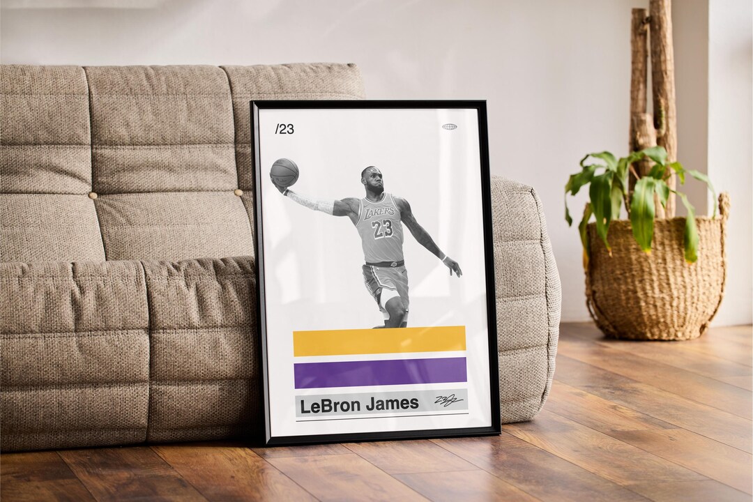 Lebron James Minimal Retro Poster - Digital Print - A1, A3, A4 Sizing ...