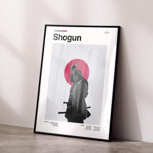 Shogun 2024 Minimal Movie Poster | Mid Century Design, Retro Movie ...