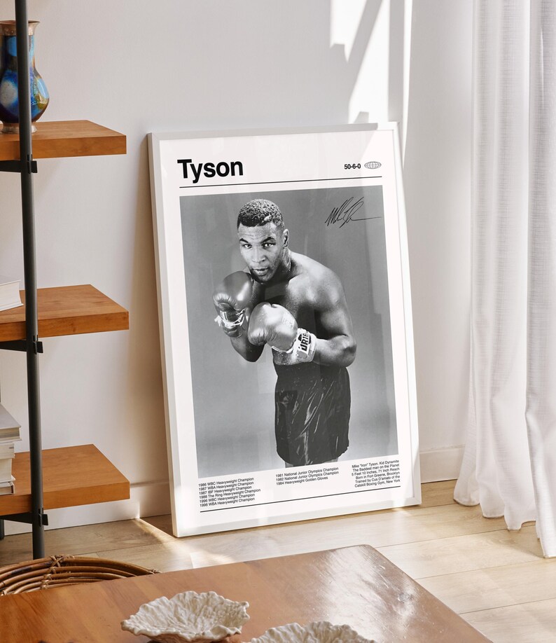Mike Tyson Minimal Print - A1, A3, A4 Sizing - Digital Download ...