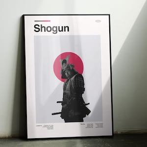 Shogun 2024 Minimal Movie Poster | Mid Century Design, Retro Movie ...