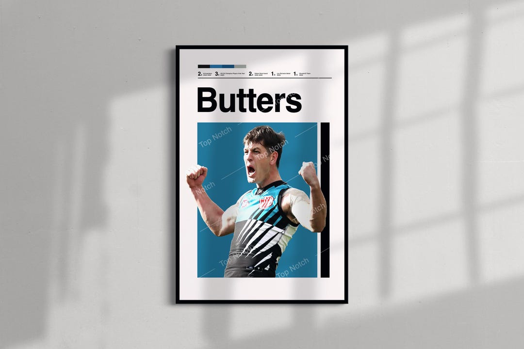 Zac Butters -minimal Print - A1, A3, A4 Sizing - Digital Download ...