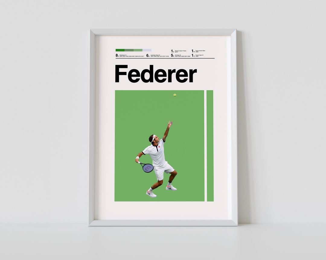 Roger Federer - A1, A3, A4 Sizing - Digital Download - Modern Minimal ...