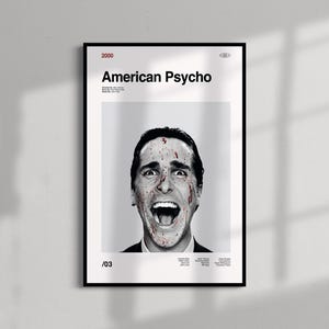 American Psycho | Minimal Modern Art Print - Mid-century Design - Wall ...