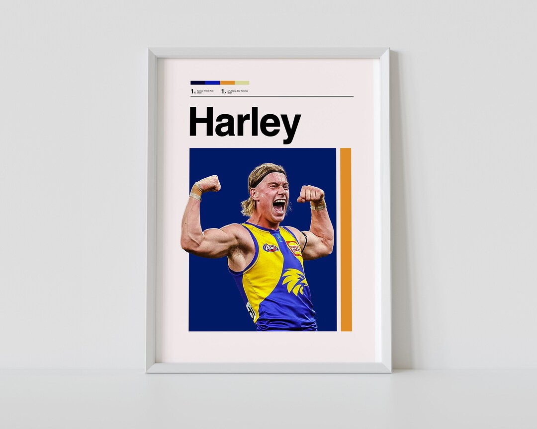 Reid - Harley Reid - Minimal Print - A1, A3, A4 Sizing - Digital ...