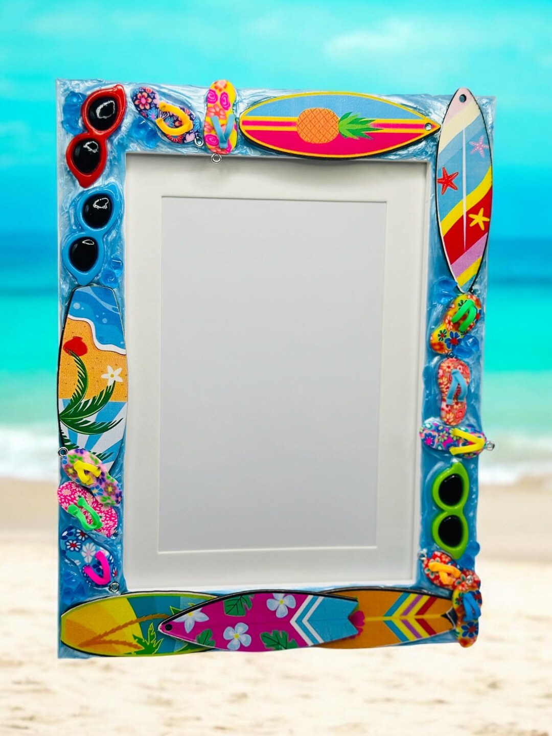 Surfs up Picture Framedecoden Suummer Framesurfboards and Sunglasses ...