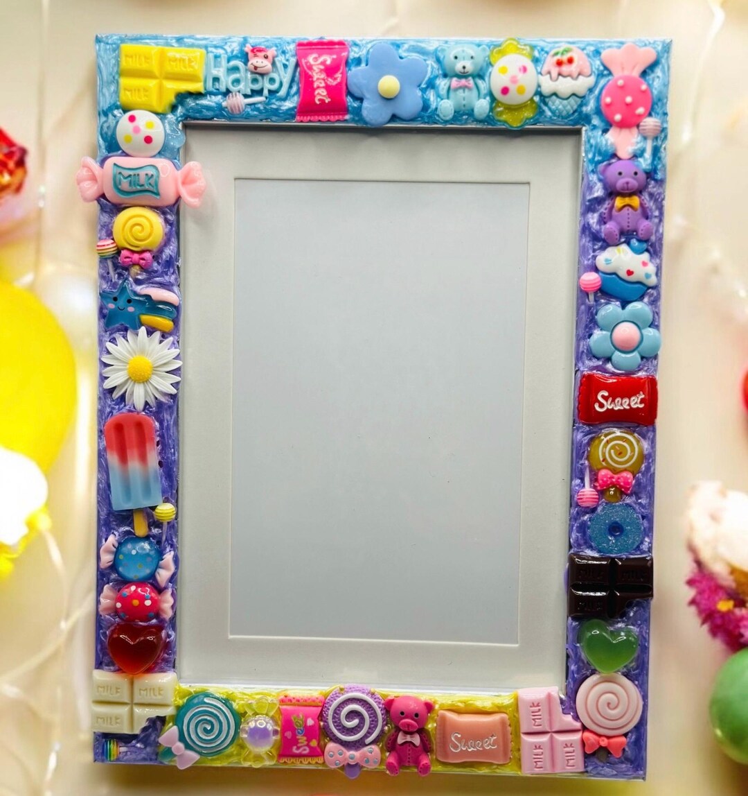 Colorful 3D Kawaii Picture Frame | Resin Candy Decoration | Cute ...