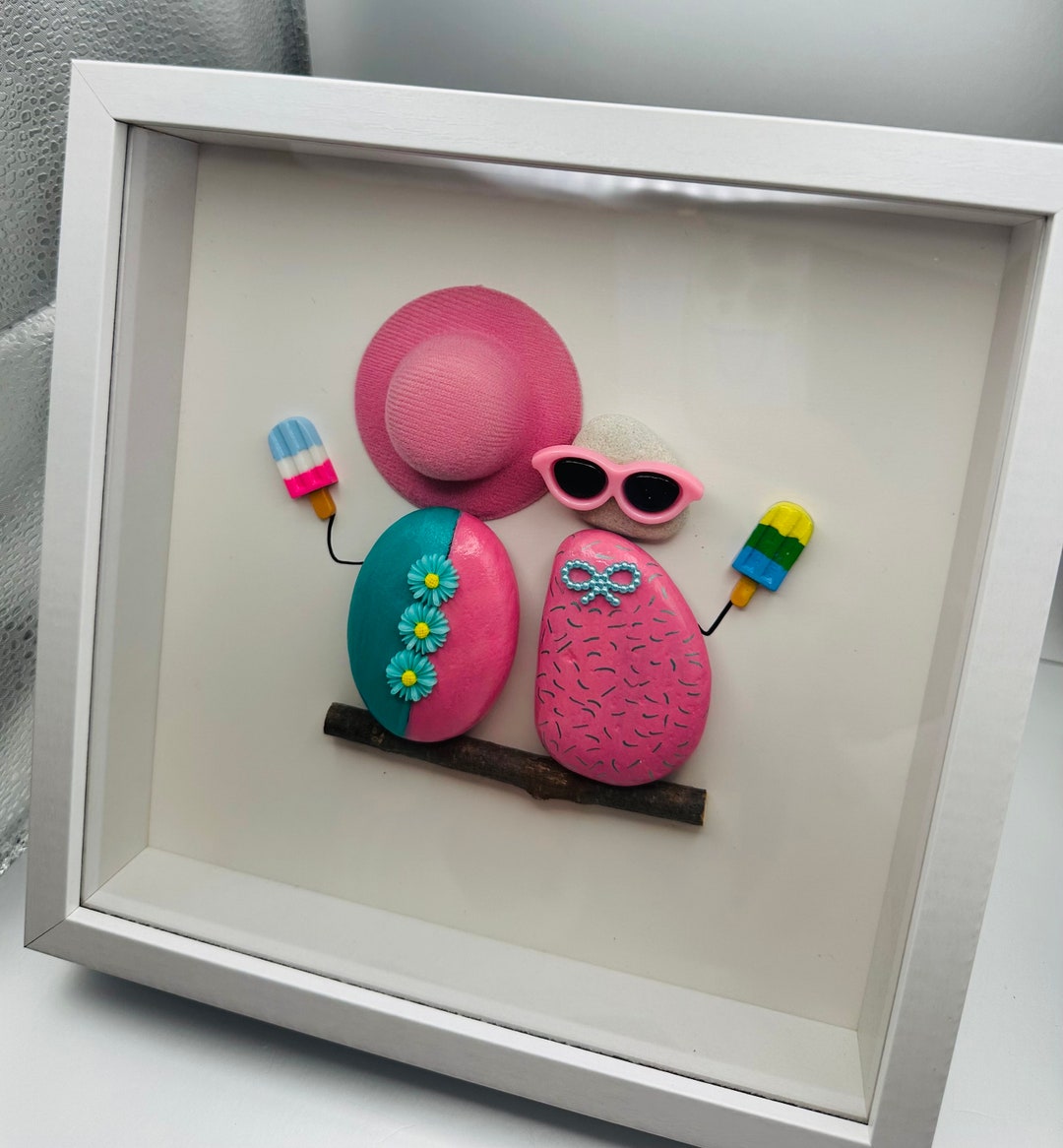 Personalised Pebble Art, Best Friends Pebble Display, Painted Pebbles ...