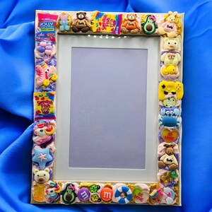 Candy Pop Art Frame With a Combination of Treats, Teddy Bears, Roller ...