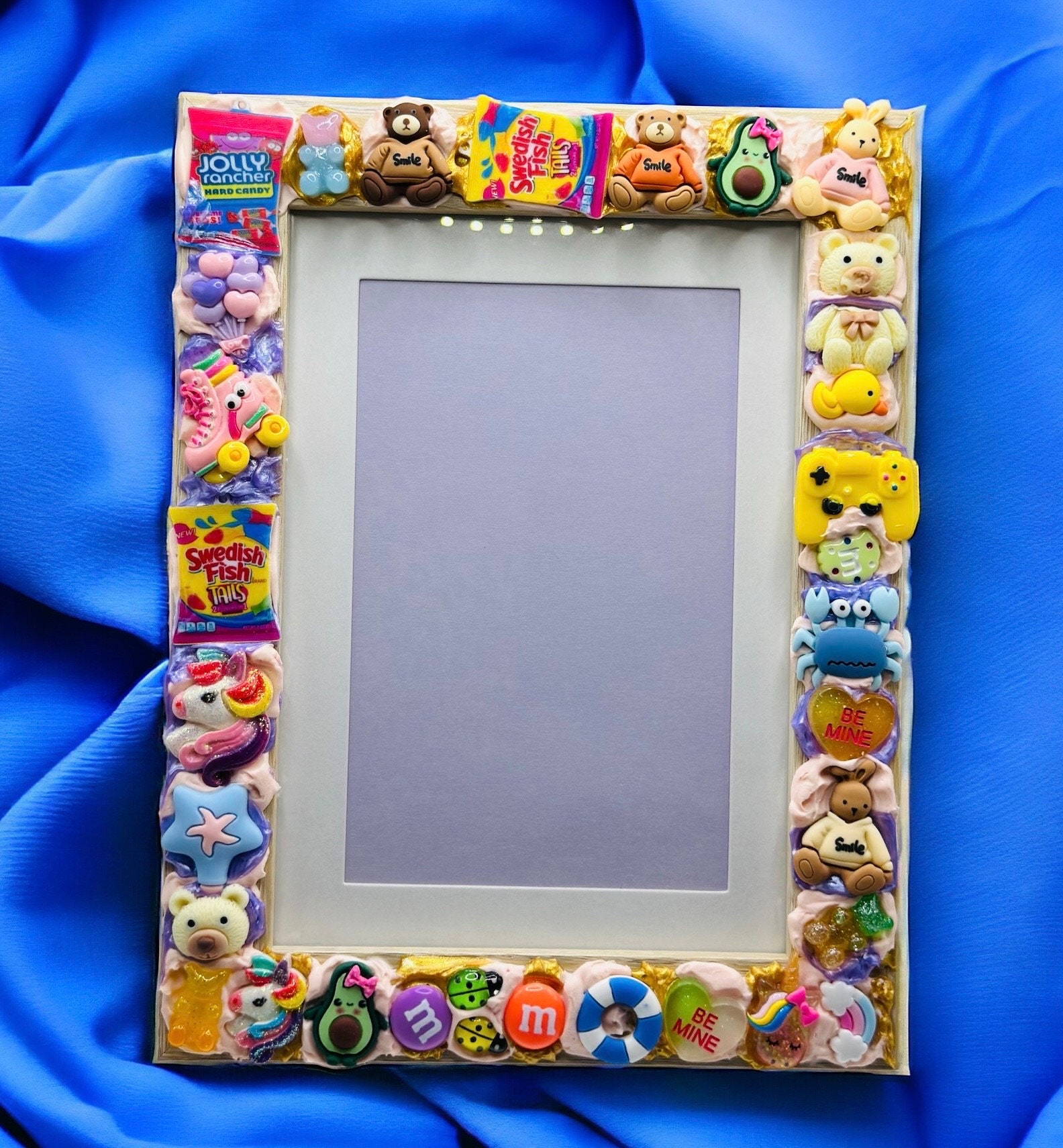 Candy Pop Art Frame With a Combination of Treats, Teddy Bears, Roller ...