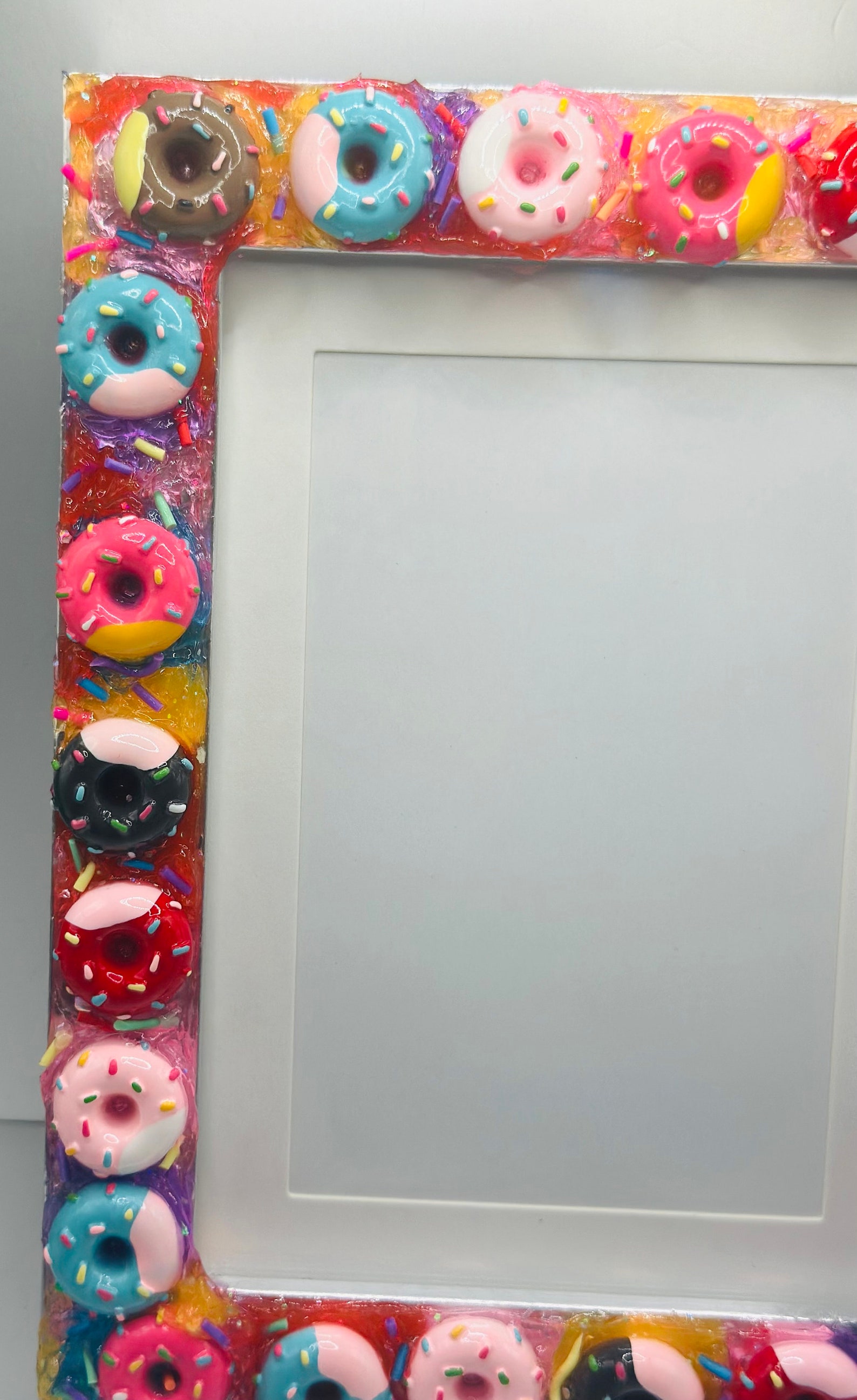 Colorful 3D Donuts and Sprinkles Picture Frame in a 5x7 in Solid Wood ...