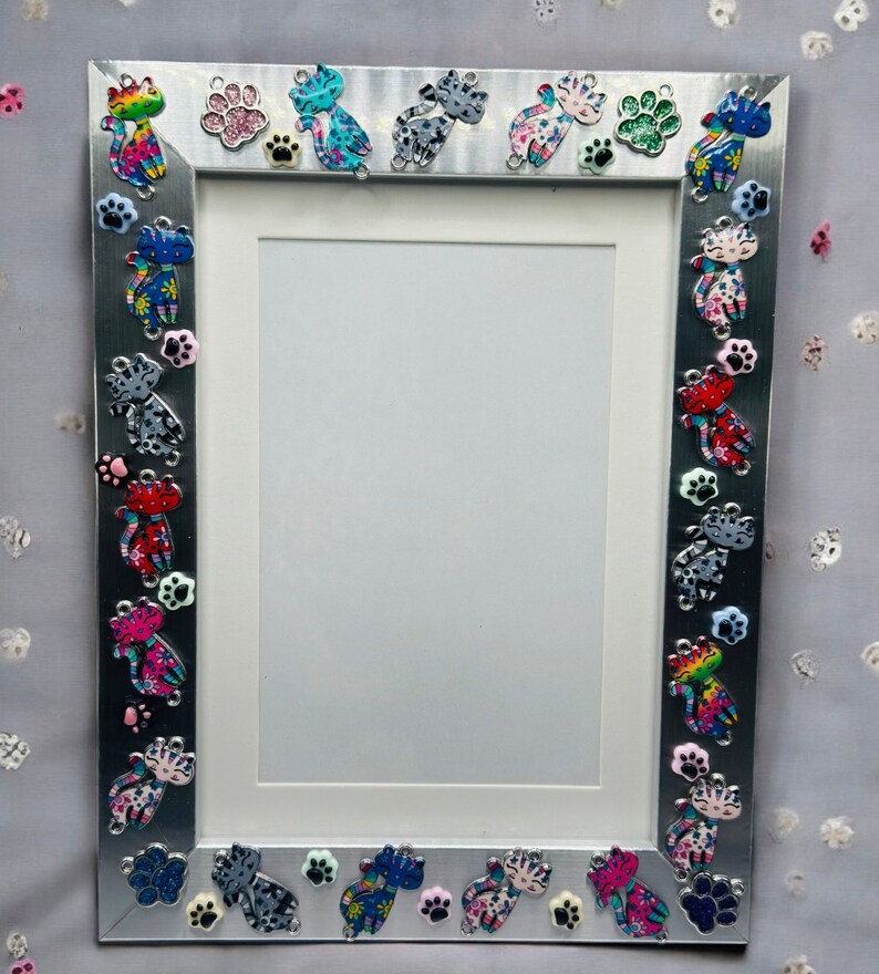 Kitten Love Picture Frame, Multicolored Resin Paws and Cats Frame Gift ...