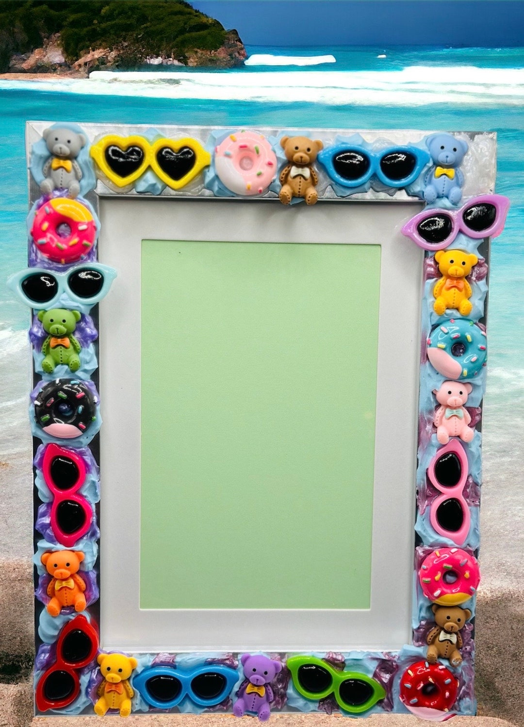 Decoden Photo Picture Frame, Colorful 3D Sunglasses, Teddy Bear, Donut ...