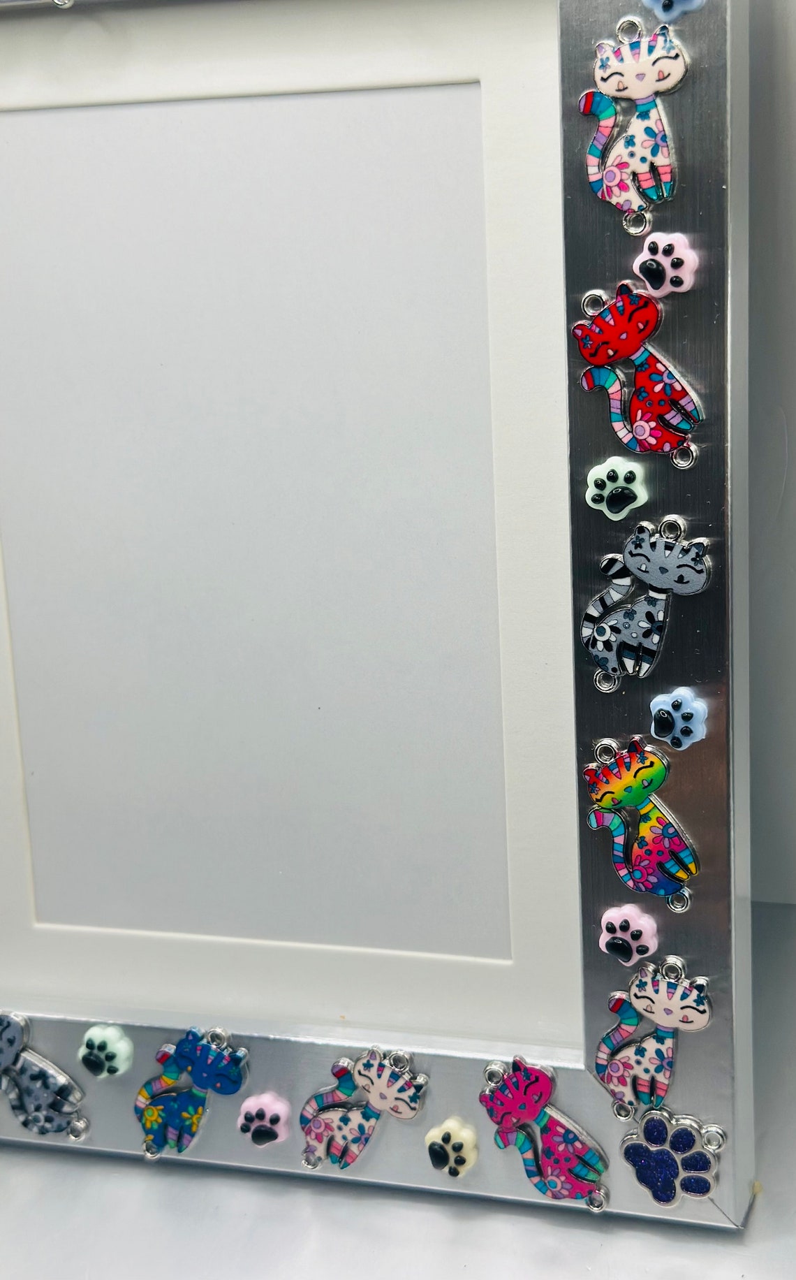 Kitten Love Picture Frame, Multicolored Resin Paws and Cats Frame Gift ...