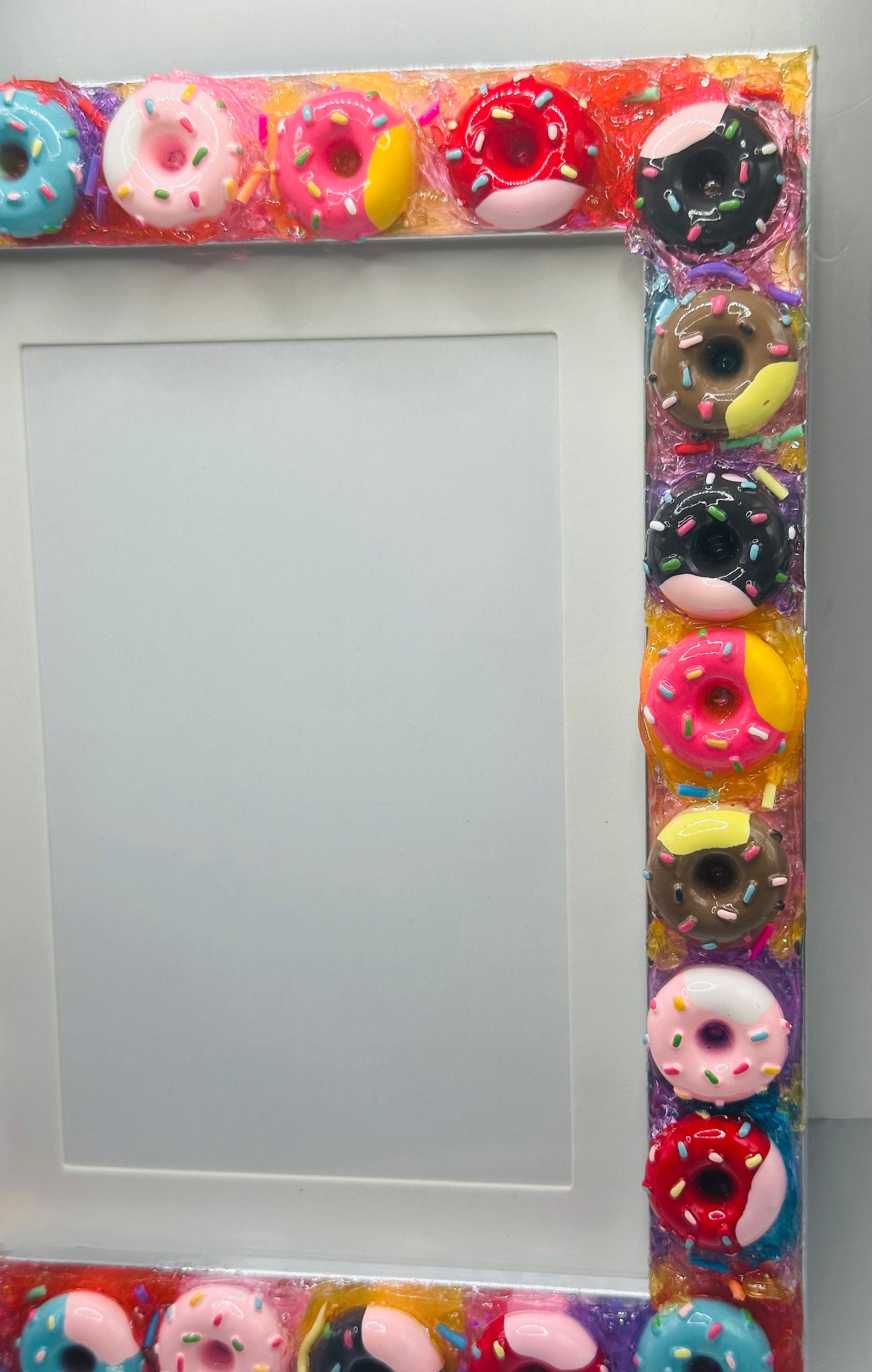 Colorful 3D Donuts and Sprinkles Picture Frame in a 5x7 in Solid Wood ...