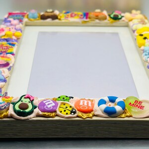 Candy Pop Art Frame With a Combination of Treats, Teddy Bears, Roller ...