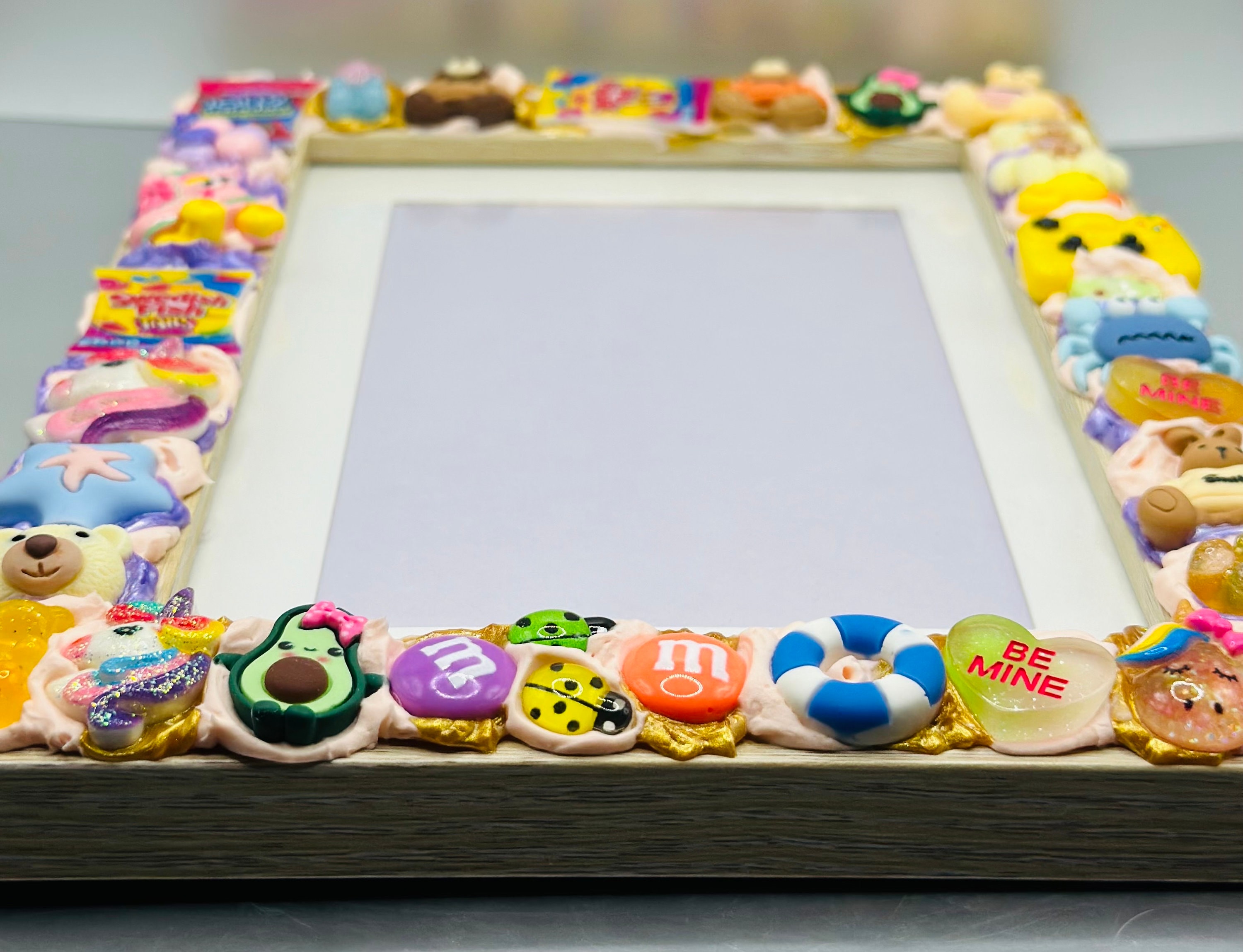 Candy Pop Art Frame With a Combination of Treats, Teddy Bears, Roller ...