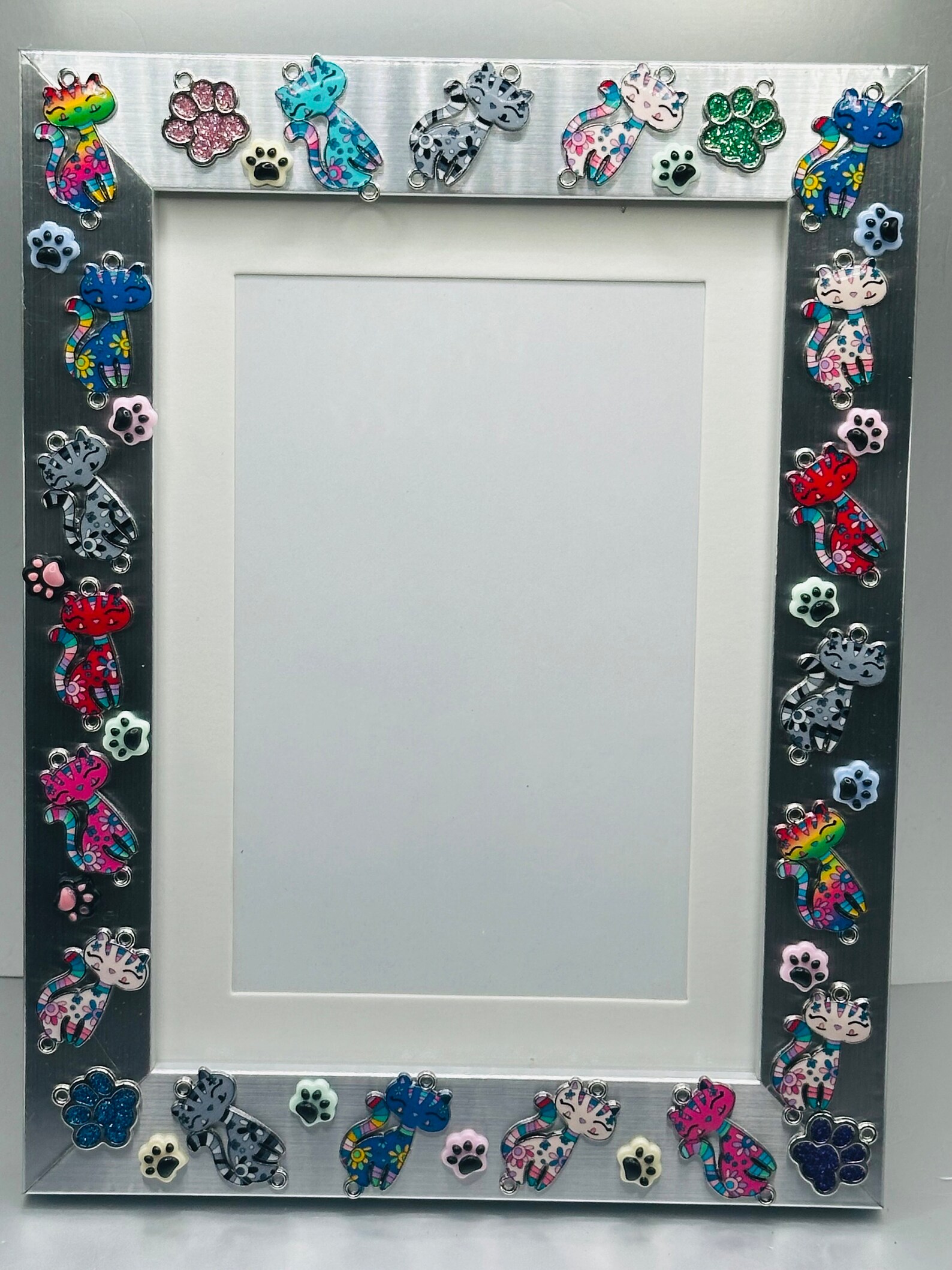 Kitten Love Picture Frame, Multicolored Resin Paws and Cats Frame Gift ...
