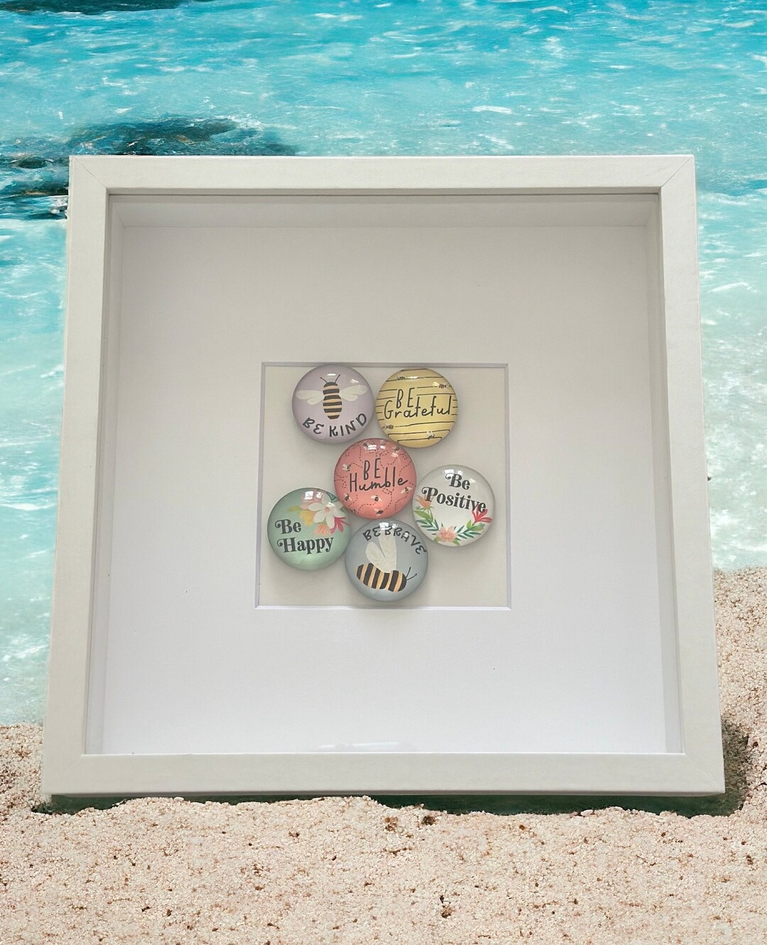 Inspirational Magnets Shadow Box Frame - Be Kind, Be Grateful, Positive ...